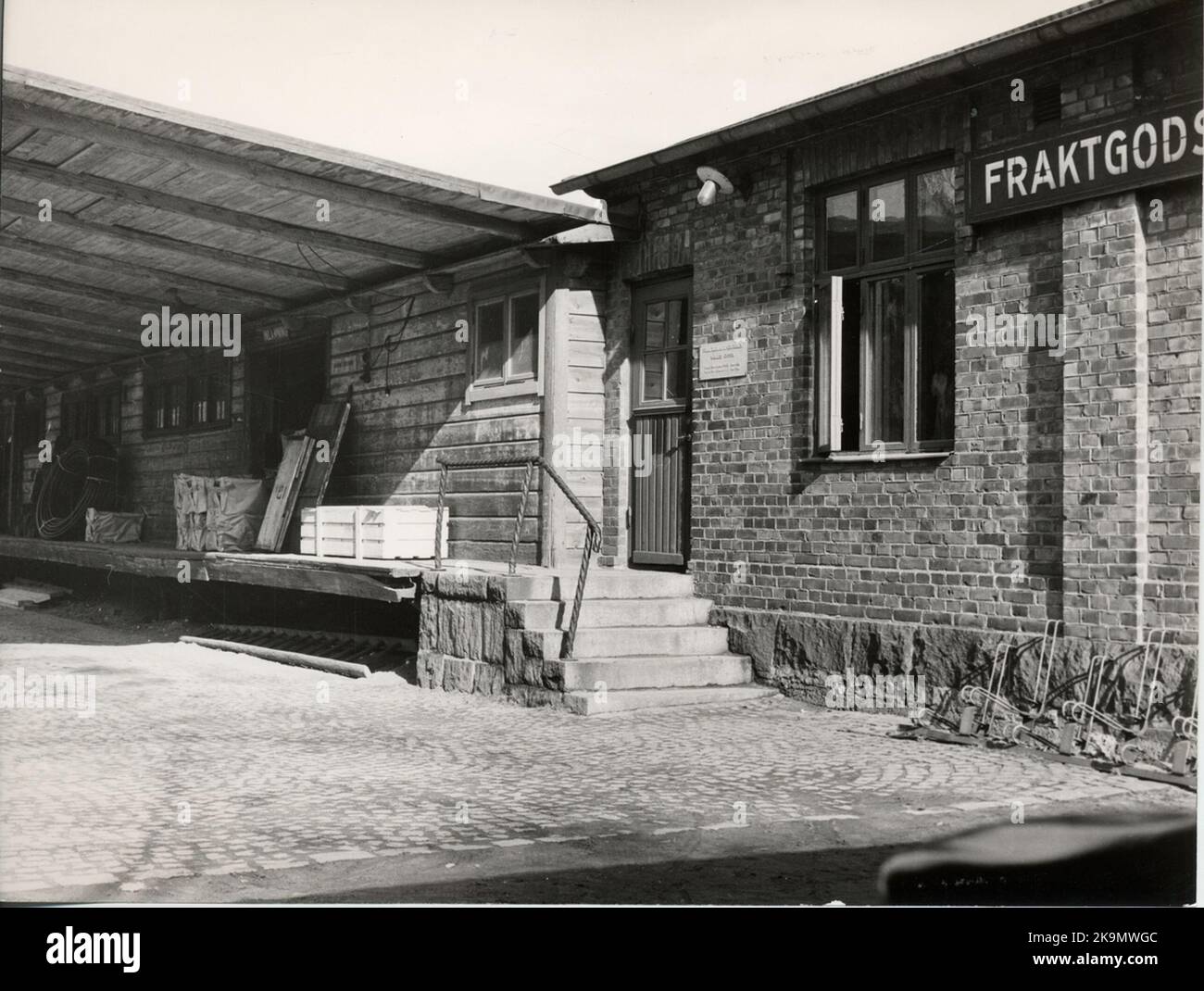 Old freight goods magazine in Halmstad, Freight Control Stock Photo - Alamy