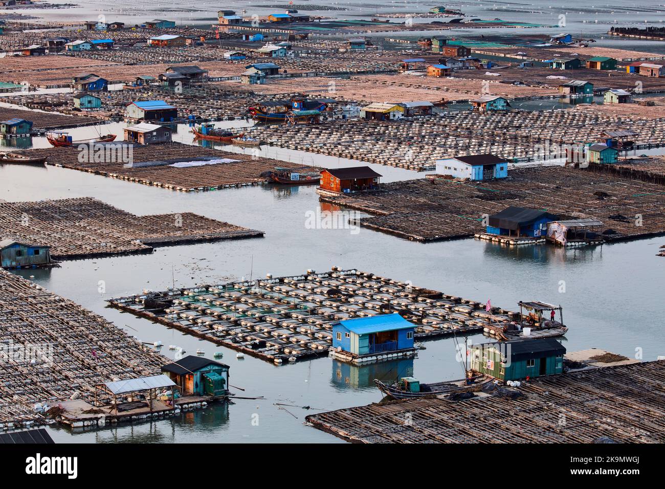 Floating city in Xiapu area Stock Photo - Alamy