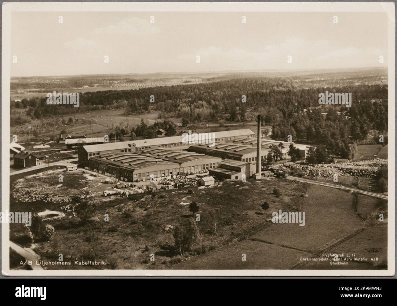 Cable factory in Liljeholmen Stock Photo - Alamy