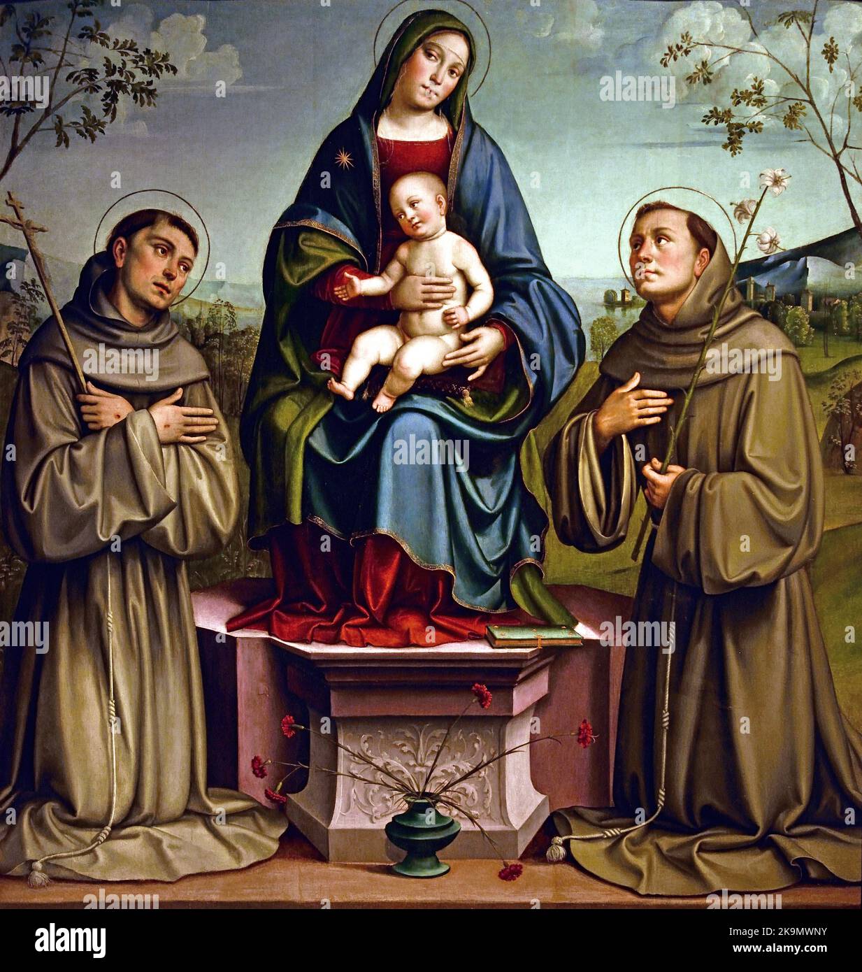 Madonna and Child with St Francis of Assisi and St Anthony of Padua ...