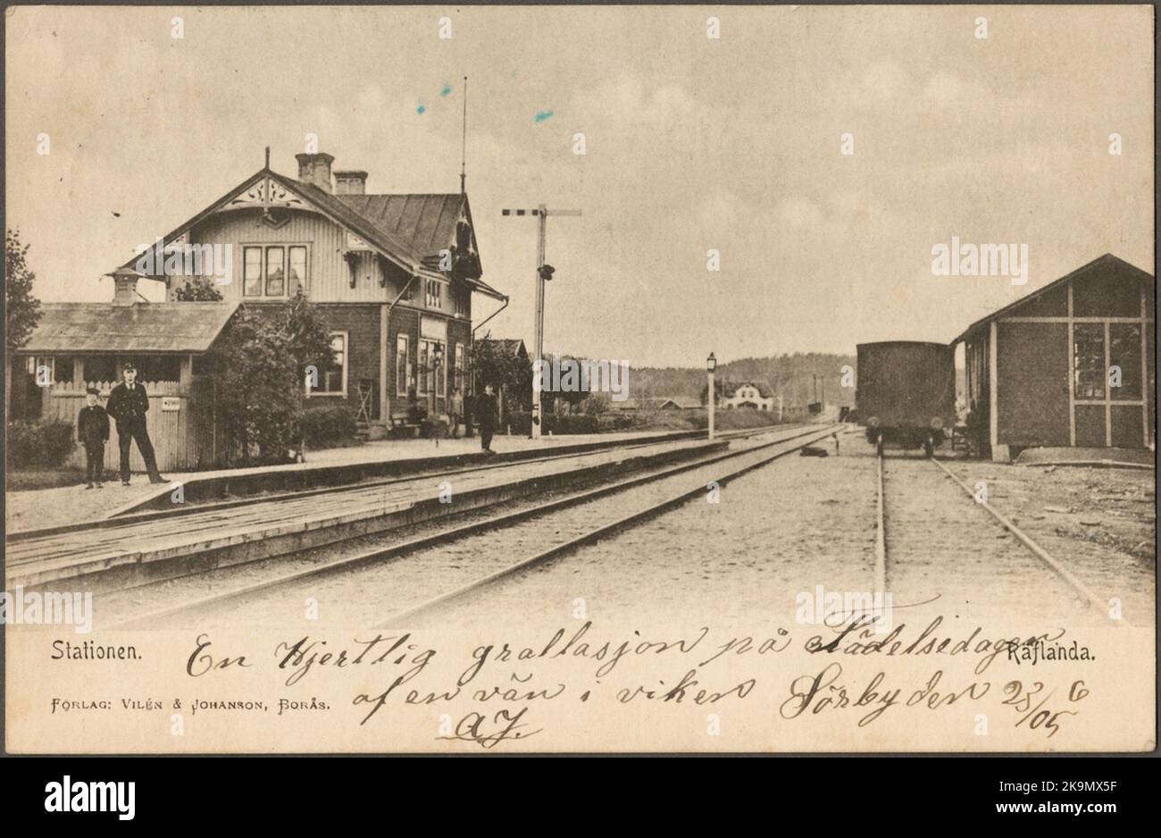 The station area in Rävlanda Stock Photo - Alamy