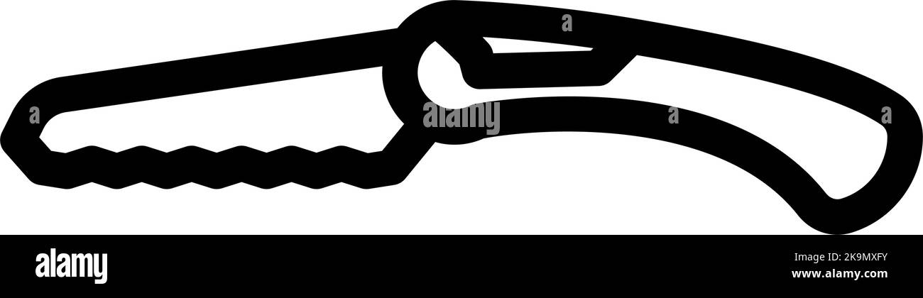 folding hand saw line icon vector illustration Stock Vector Image & Art ...