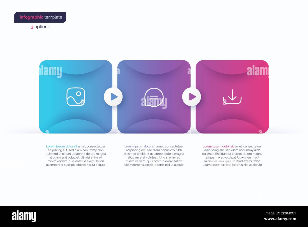 Abstract vector gradient minimalistic infographic template composed of ...