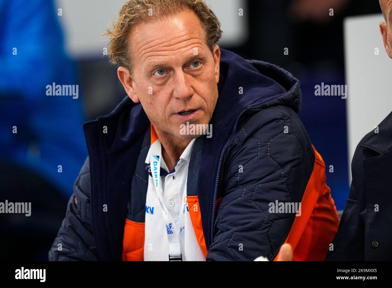 HEERENVEEN, NETHERLANDS - OCTOBER 29: Rintje Ritsma watches from the ...