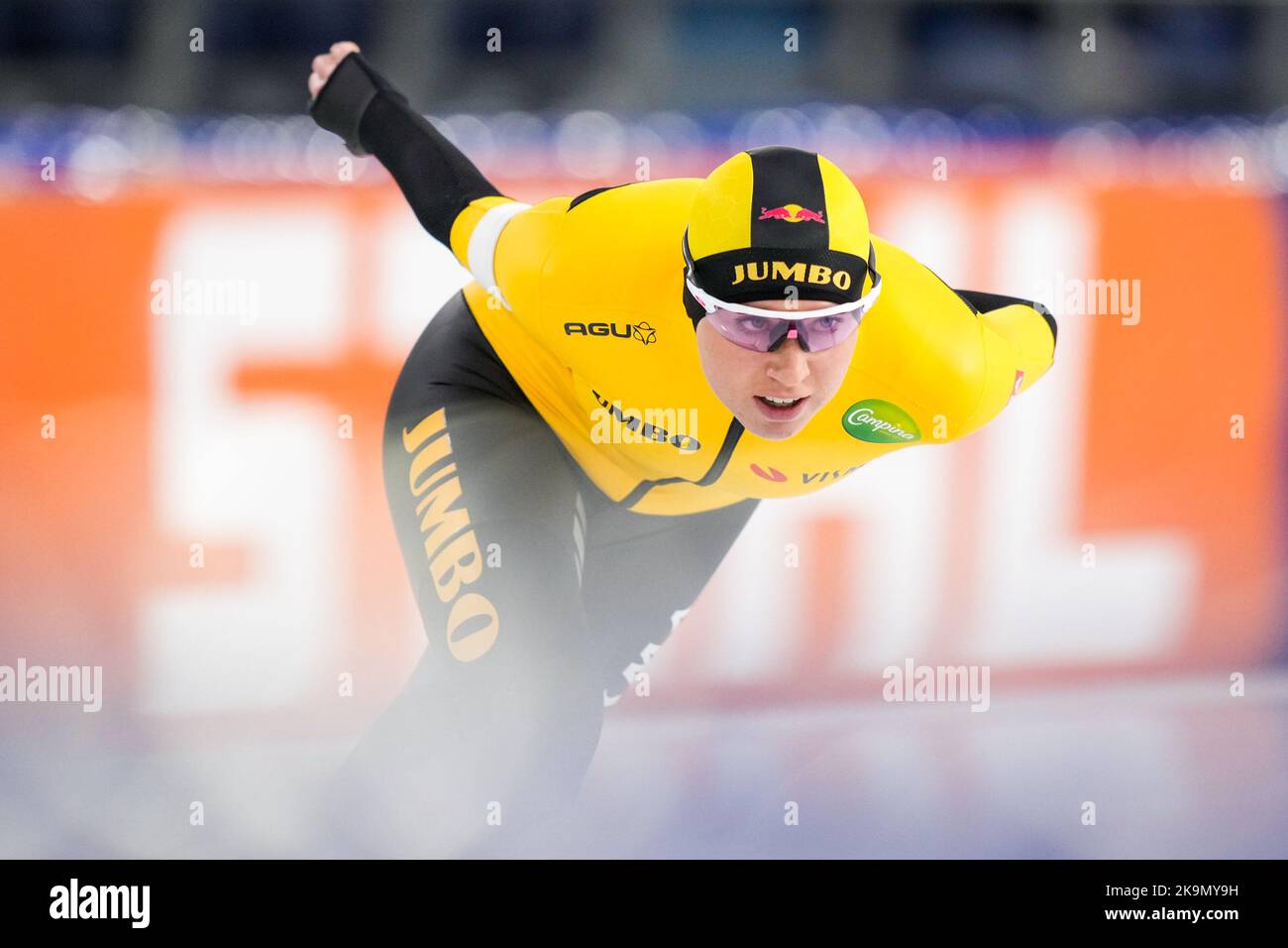 HEERENVEEN, NETHERLANDS - OCTOBER 29: Merel Conijn of Team Jumbo Visma ...