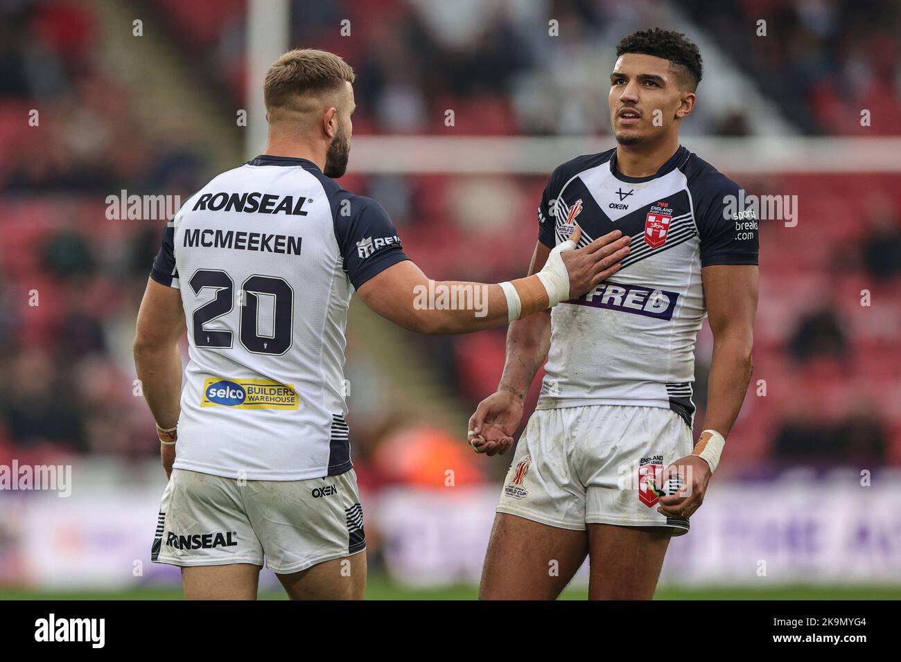 Sheffield, UK. 29th Oct, 2022. Mike McMeeken of England and Kai Pearce ...