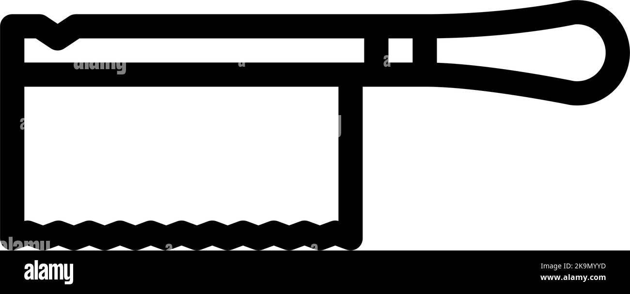 japanese hand saw line icon vector illustration Stock Vector Image ...