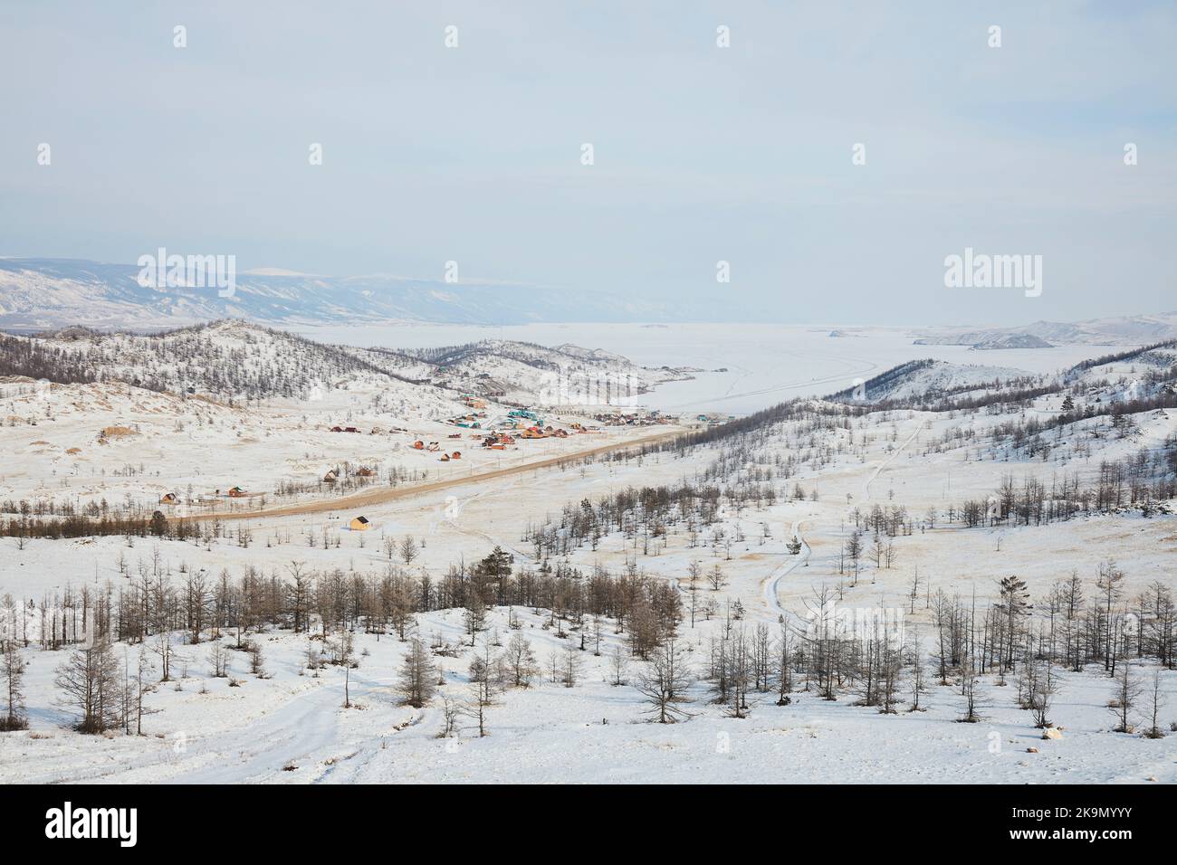 SIberian tundra scenary in winter with snow Stock Photo - Alamy