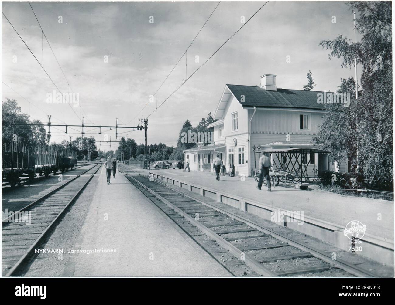Station in Nykvarn Stock Photo - Alamy