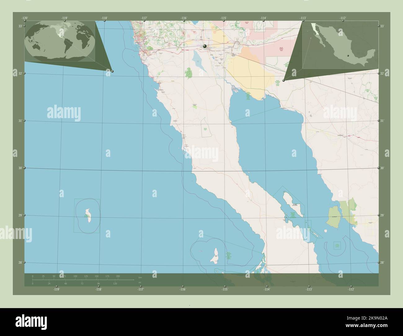 Mexicali map hi-res stock photography and images - Alamy