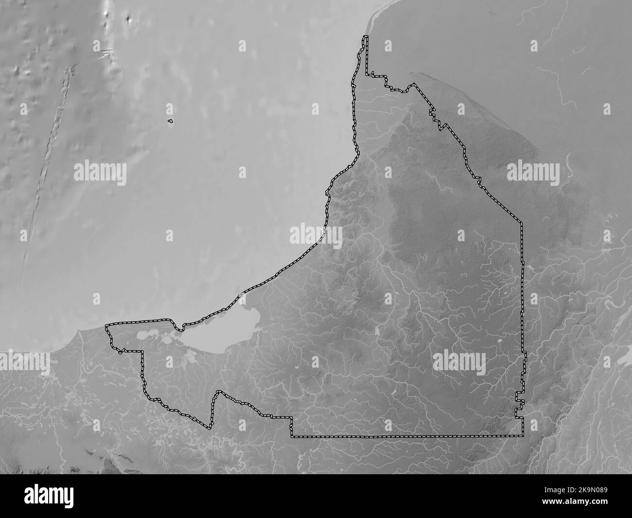 Mexico map elevation Black and White Stock Photos & Images - Alamy