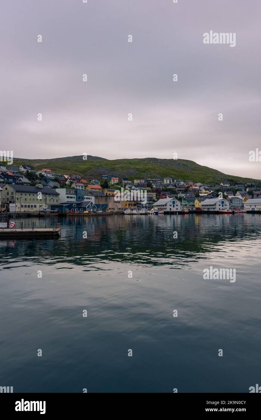 Honningsvag, Norway, 13 August 2022: The harbor of Honningsvag ...