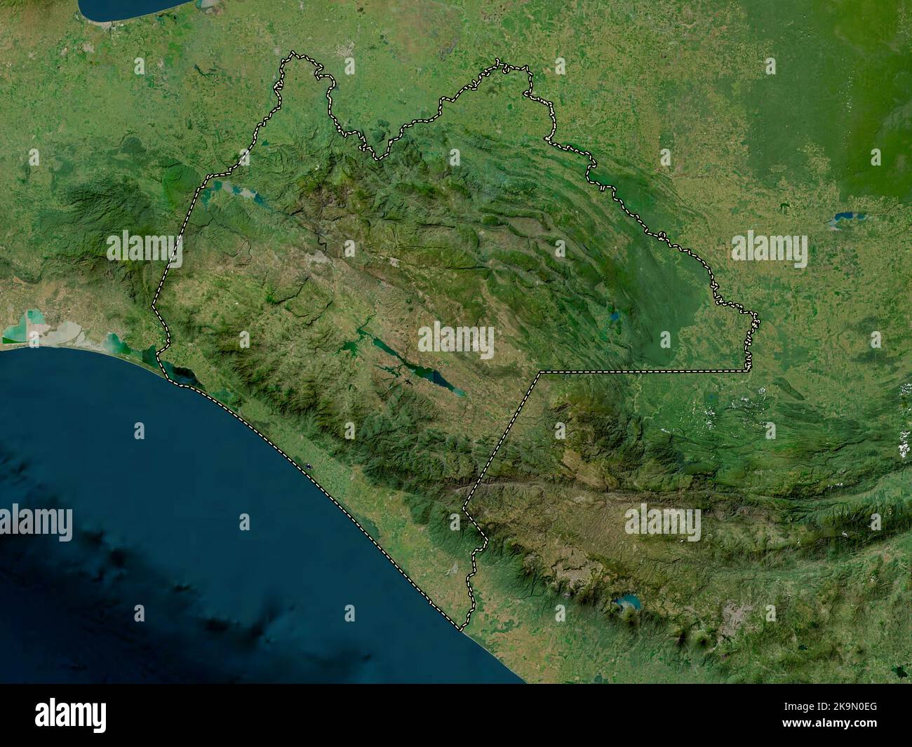 Chiapas, state of Mexico. High resolution satellite map Stock Photo - Alamy