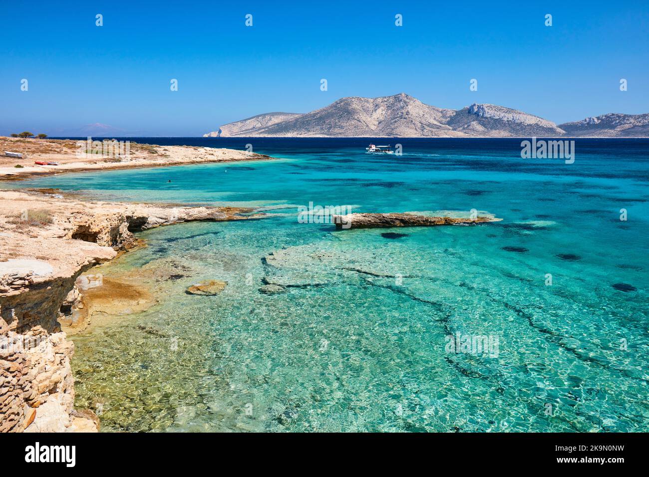 Koufonisi beach with Keros island in the back Stock Photo - Alamy