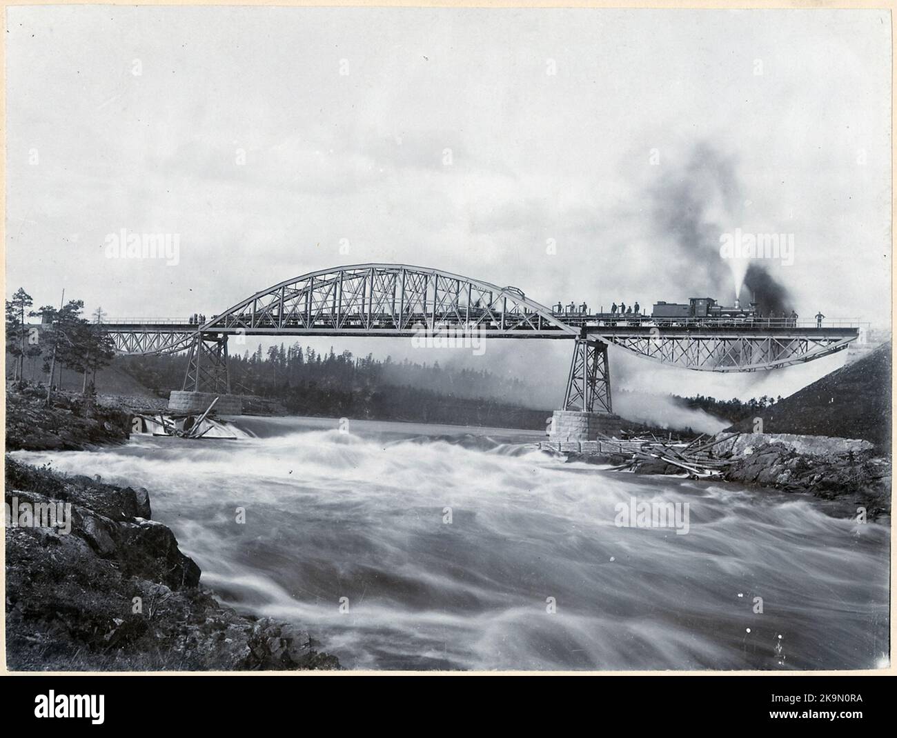 The bridge over the Skellefte River on the line between Karsbäcken and ...