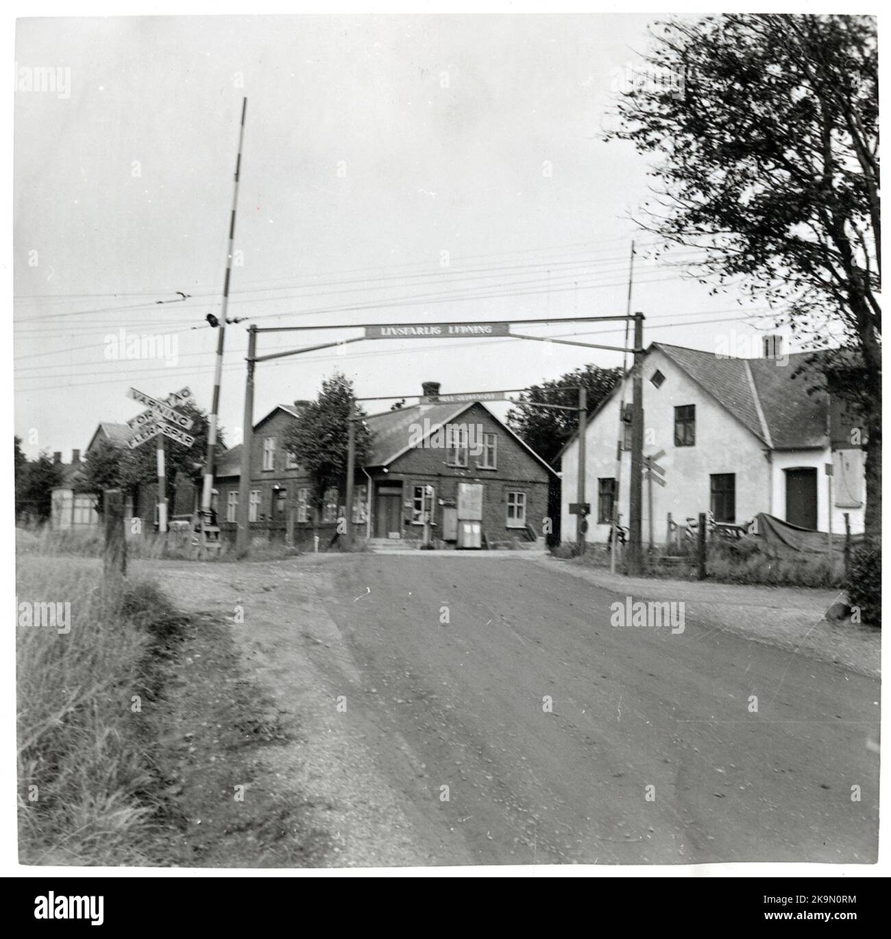 Railway track and road Cut Out Stock Images & Pictures - Alamy