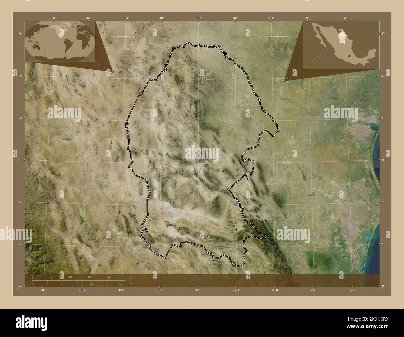 Map of saltillo mexico hi-res stock photography and images - Alamy