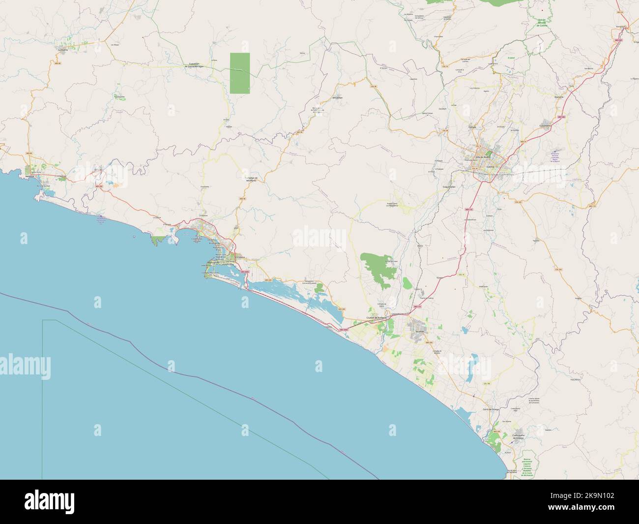 Colima street map hi-res stock photography and images - Alamy