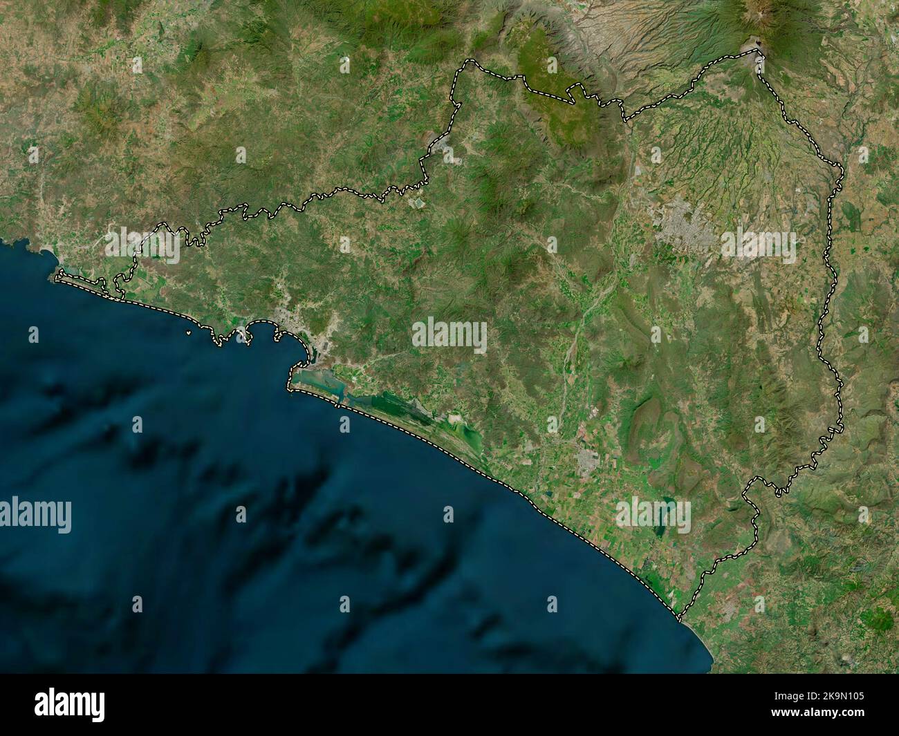 Colima, state of Mexico. High resolution satellite map Stock Photo - Alamy