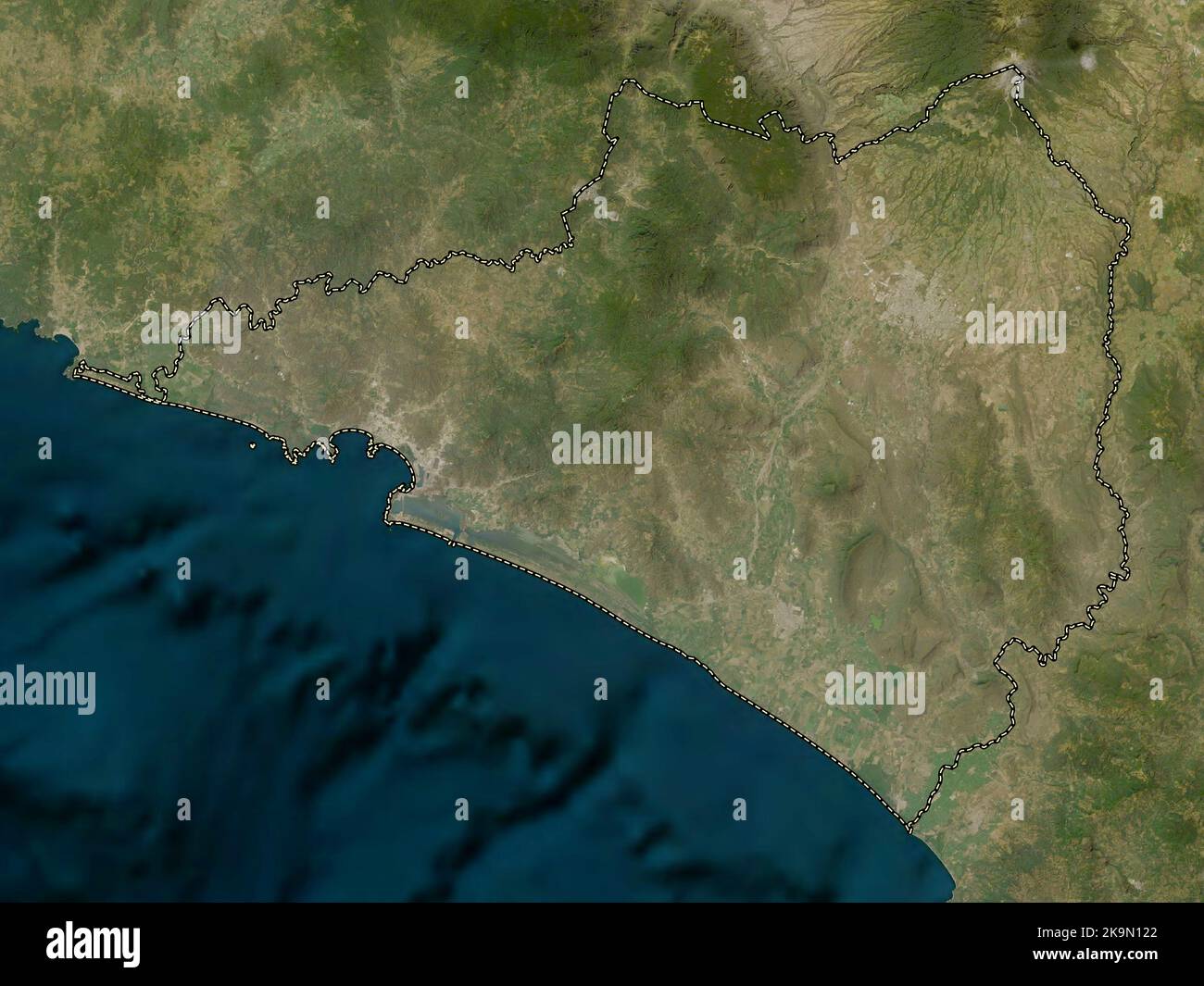 Colima, state of Mexico. Low resolution satellite map Stock Photo - Alamy