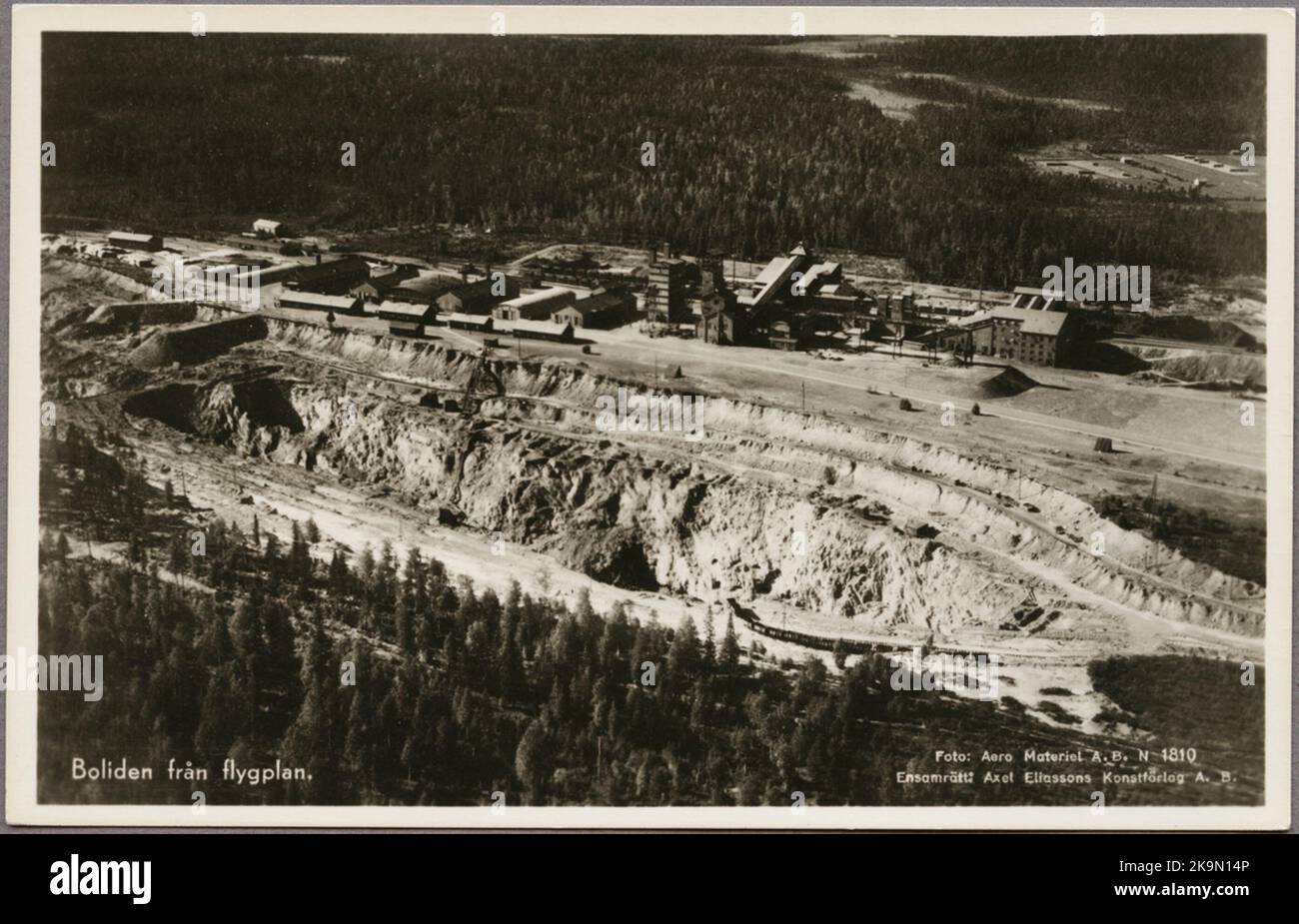 Aerial photo over Boliden Mining area Stock Photo - Alamy