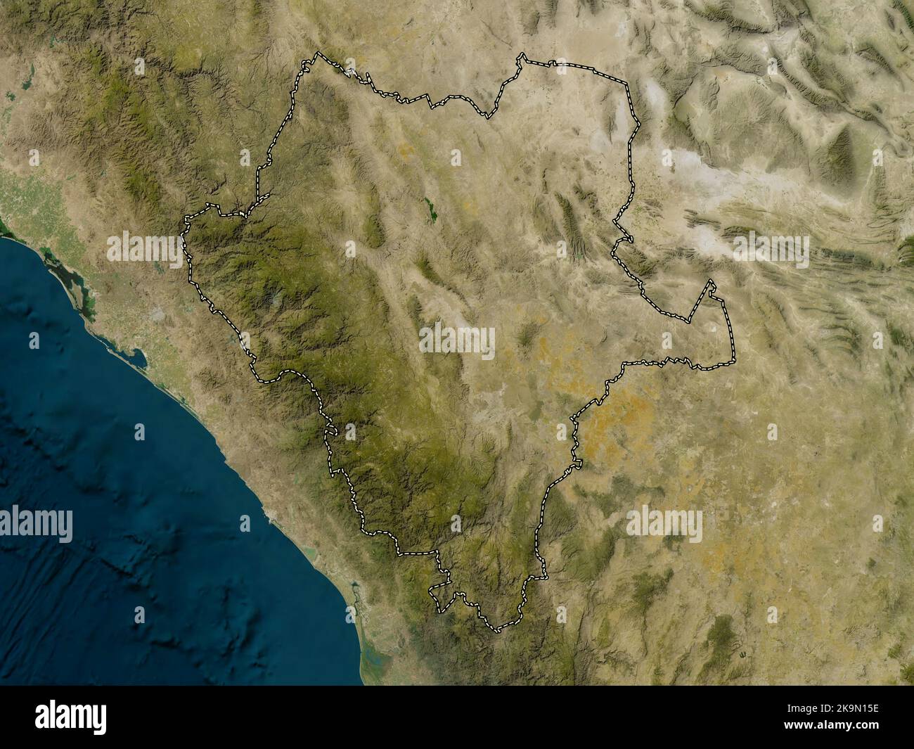 Durango, state of Mexico. Low resolution satellite map Stock Photo - Alamy
