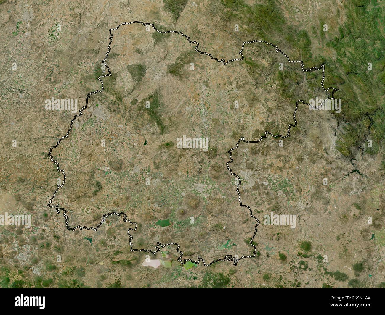 Guanajuato, state of Mexico. High resolution satellite map Stock Photo ...
