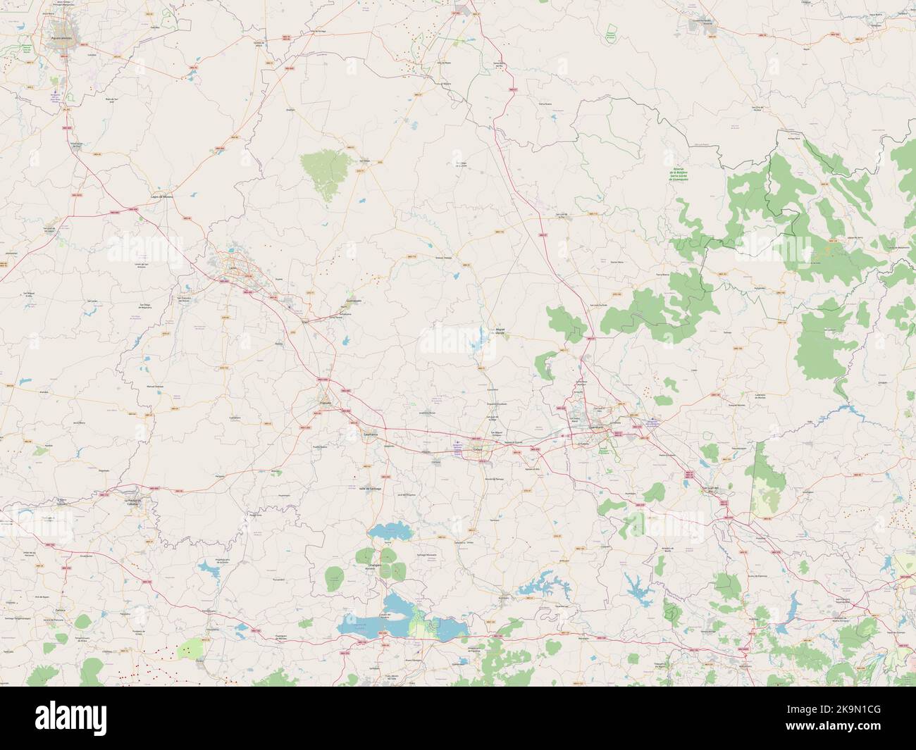 Guanajuato, state of Mexico. Open Street Map Stock Photo - Alamy