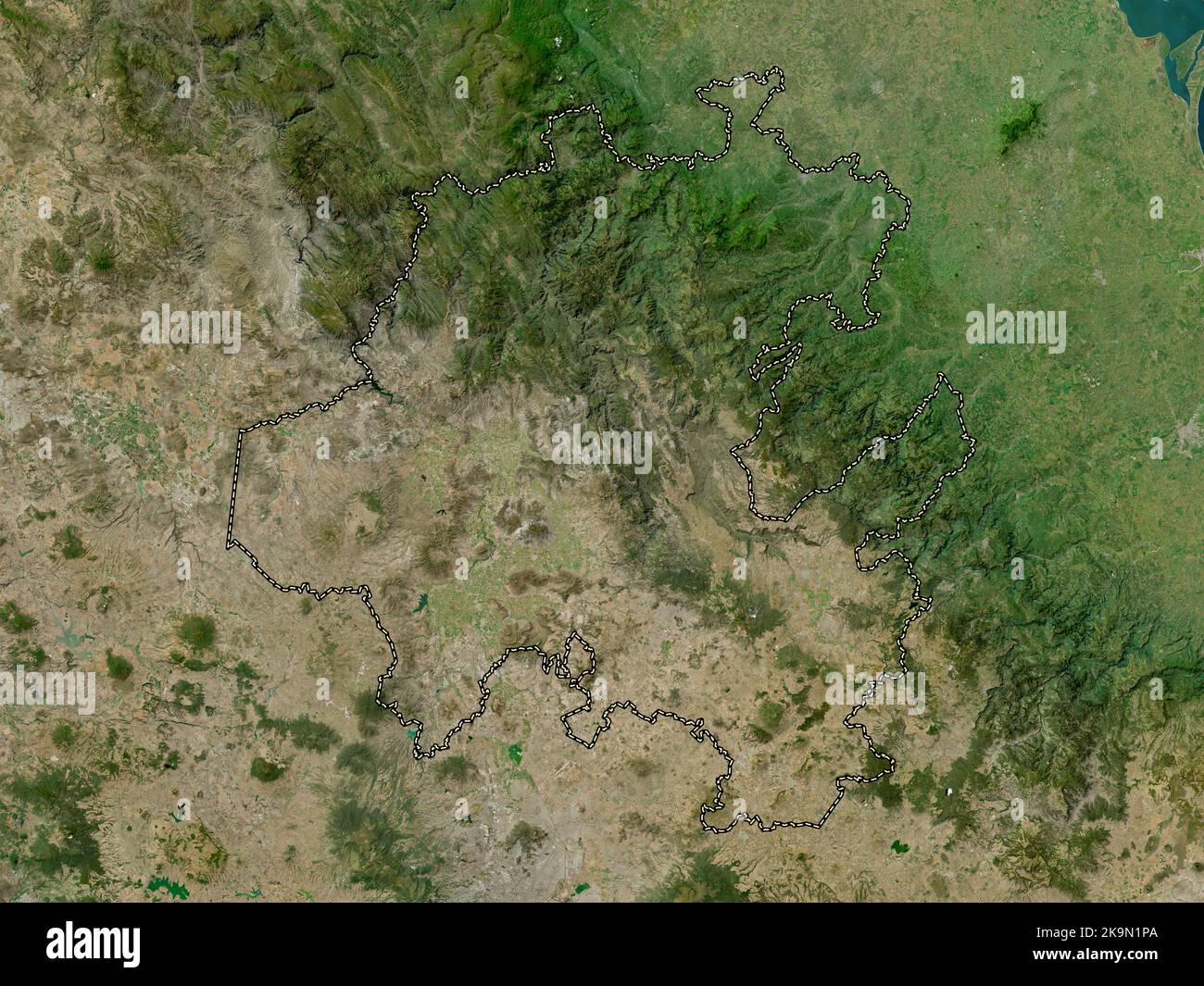 Hidalgo, state of Mexico. High resolution satellite map Stock Photo - Alamy