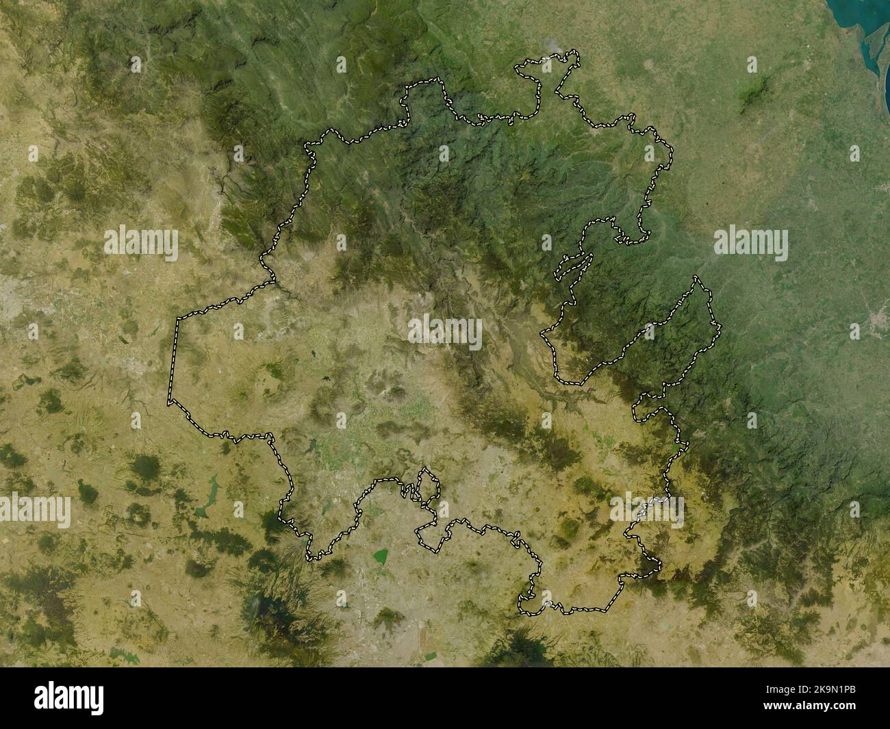 Hidalgo, state of Mexico. Low resolution satellite map Stock Photo - Alamy