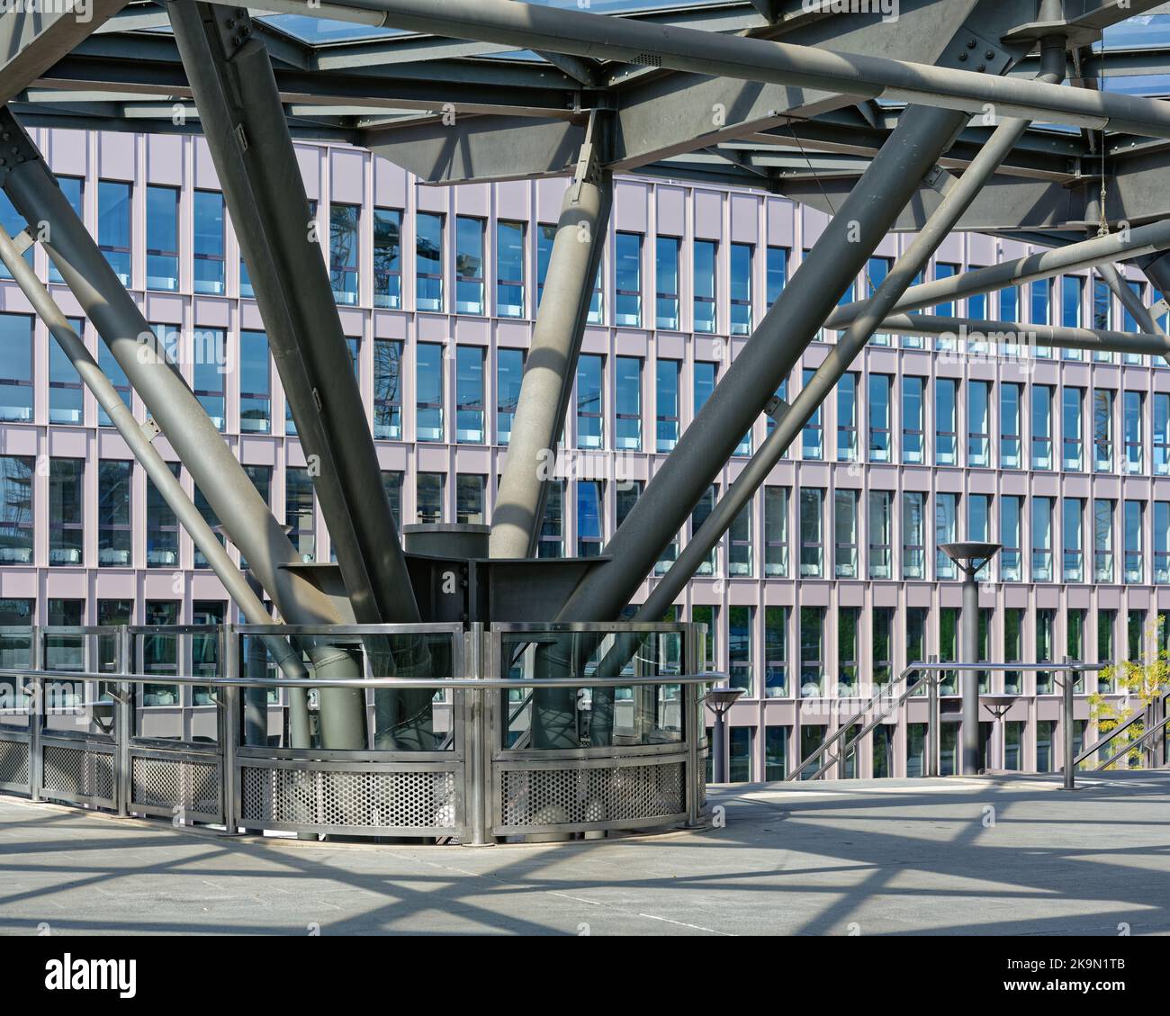 Details of structural elements for a glass roof construction Stock ...