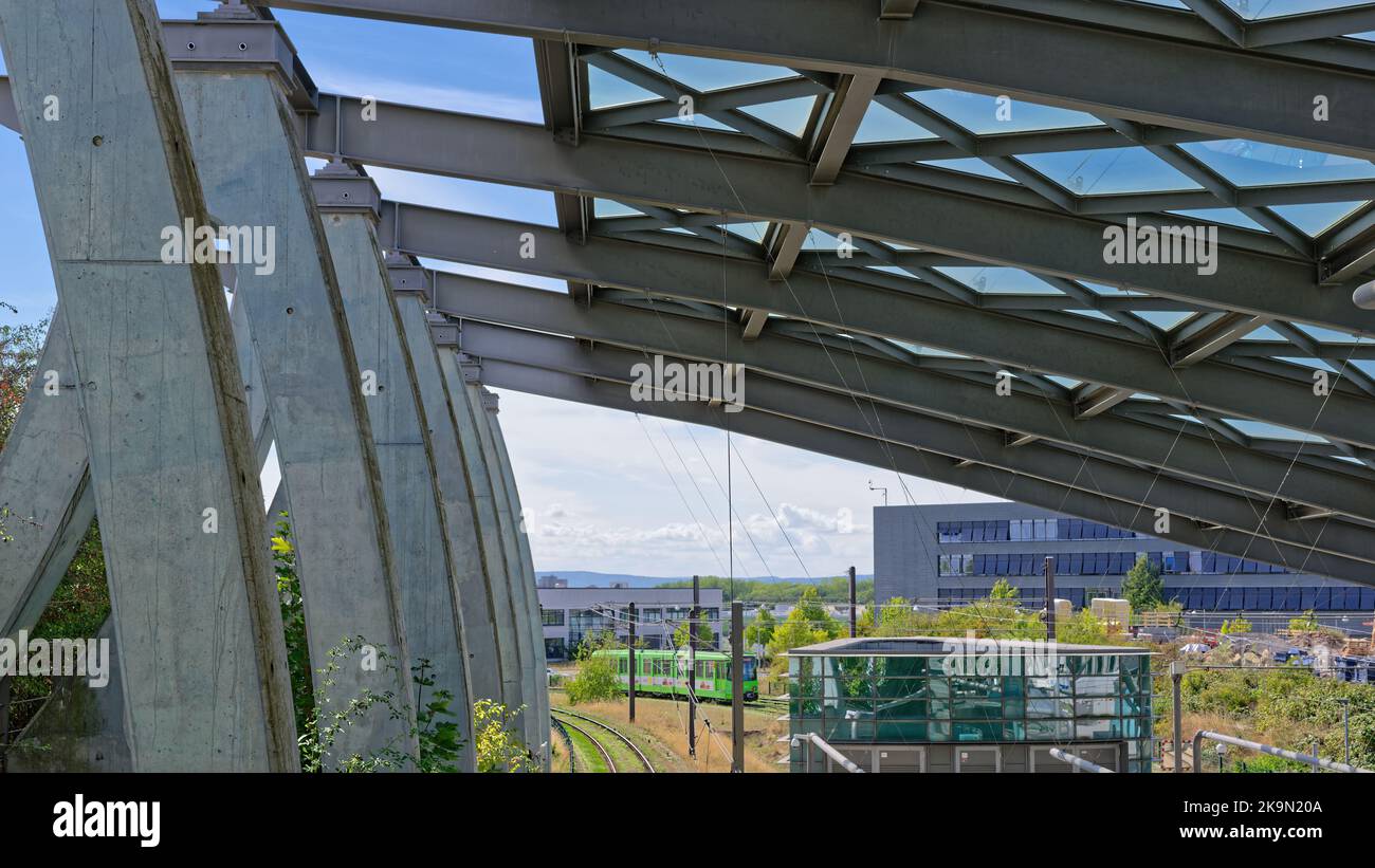 Details of structural elements for a glass roof construction Stock ...