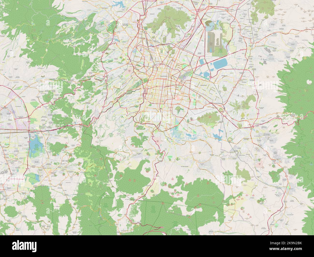 Ciudad de Mexico, city of Mexico. Open Street Map Stock Photo - Alamy