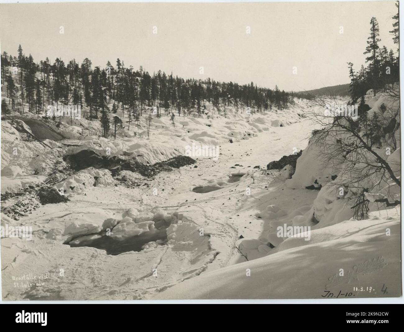 Railway bridge construction at Stora Lule River Stock Photo - Alamy
