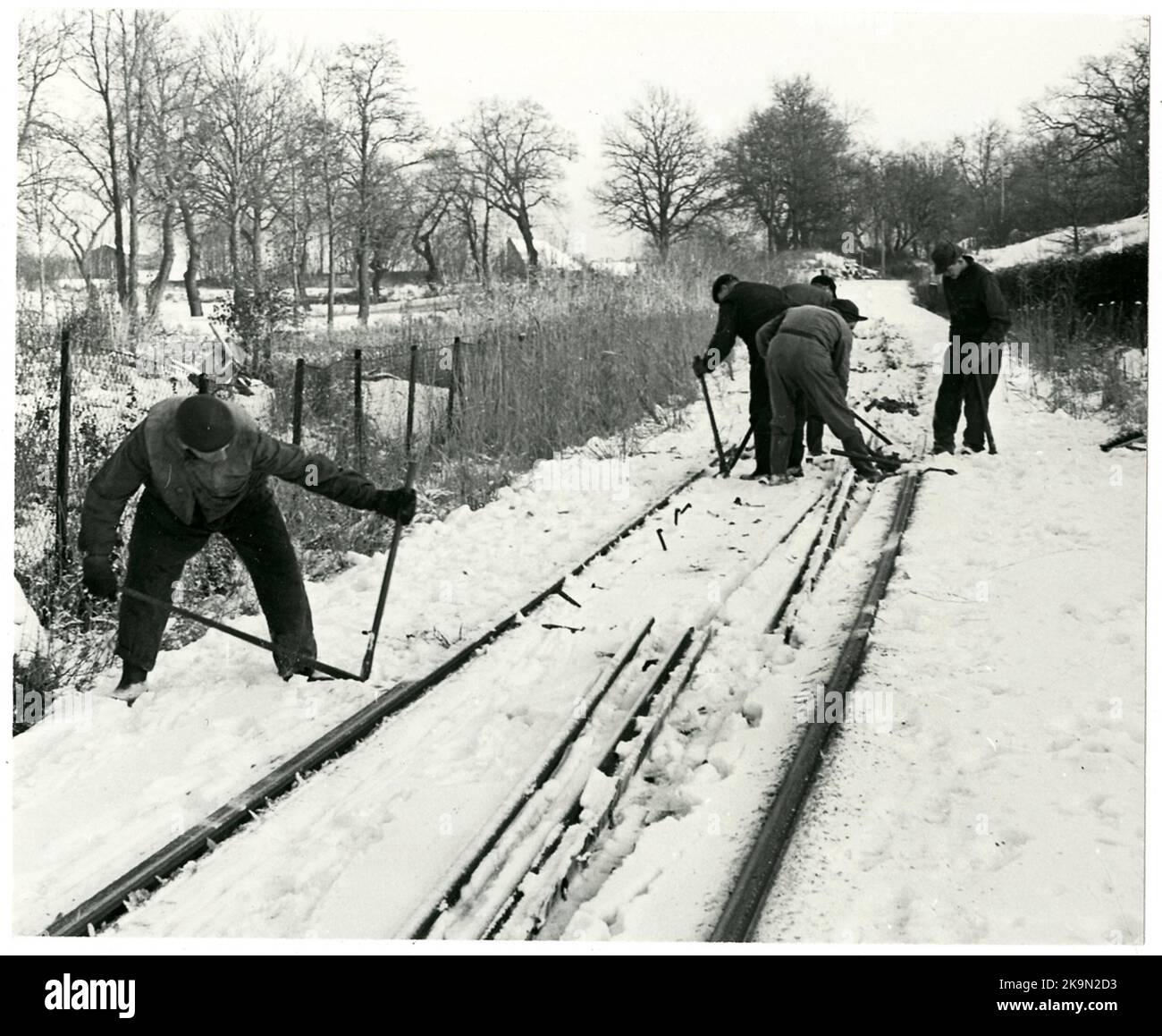 Track work at narrow track railway Stock Photo - Alamy