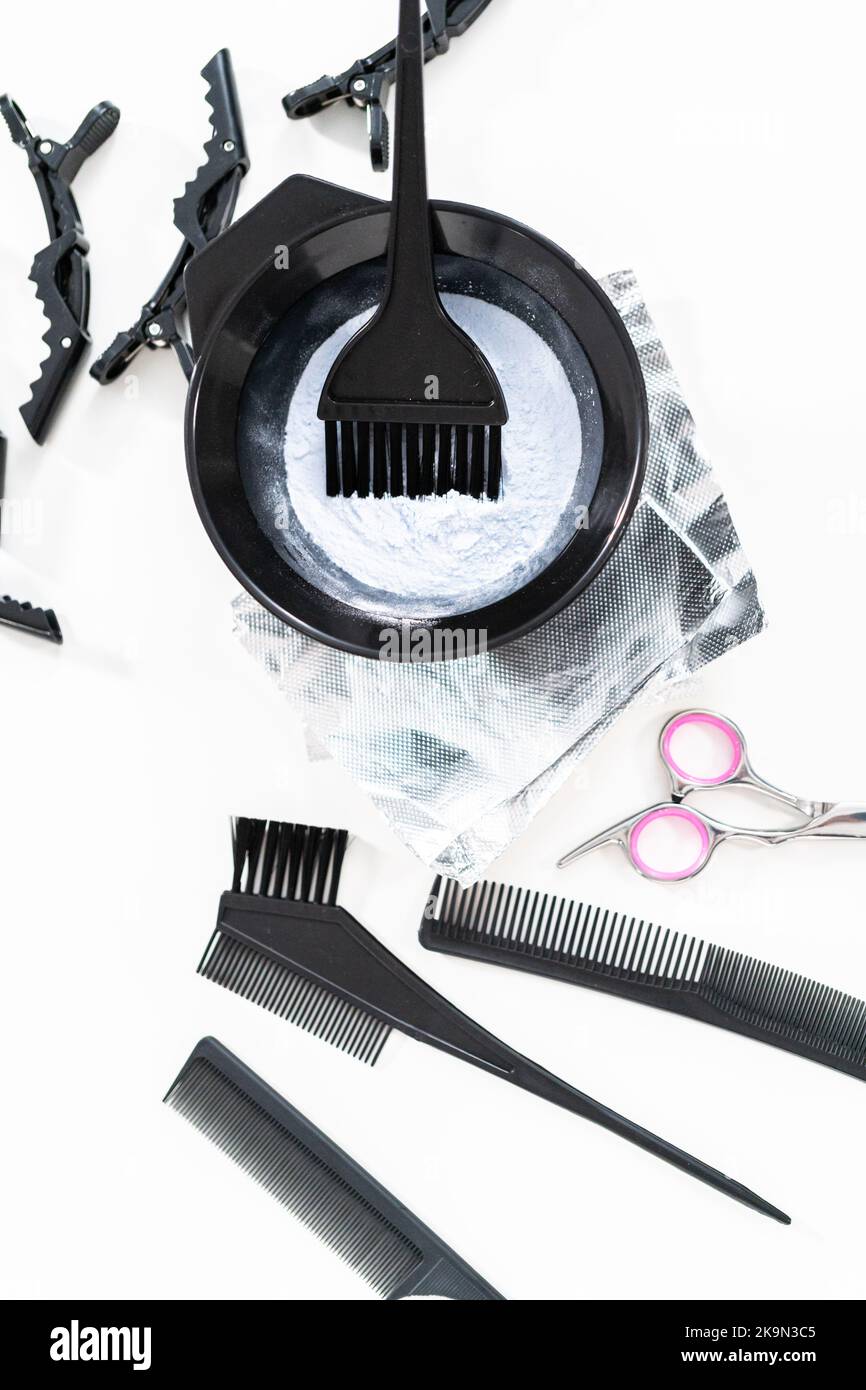 Hair dye color set Stock Photo - Alamy