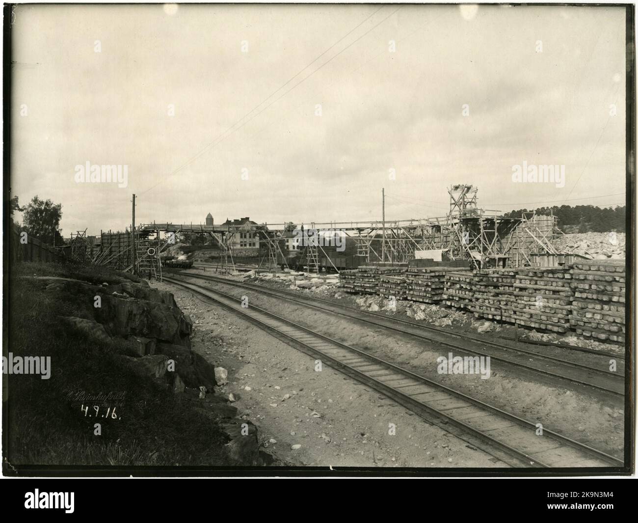 Stockholm Västerås Bergslagen, Svb Viaduct at Tomteboda casting of the ...