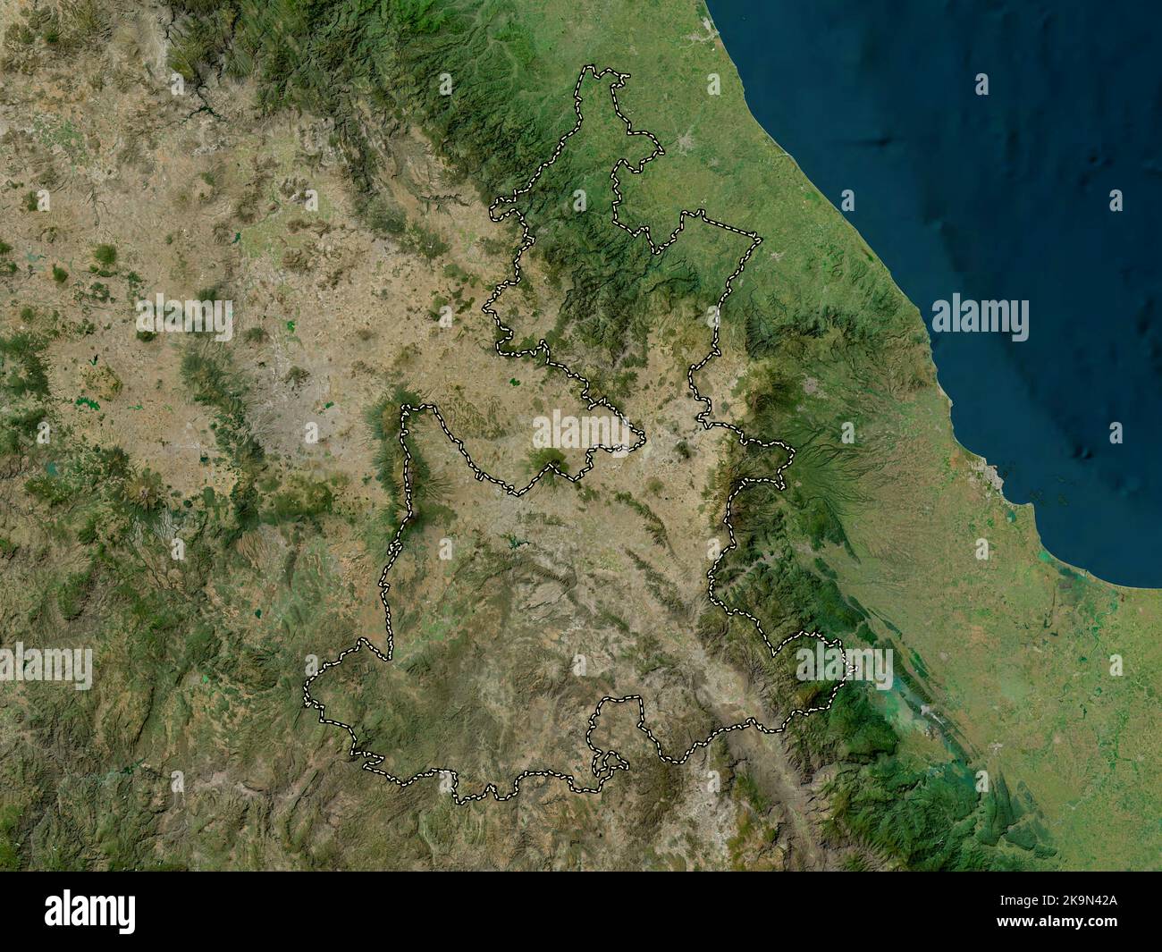 Puebla, state of Mexico. High resolution satellite map Stock Photo - Alamy