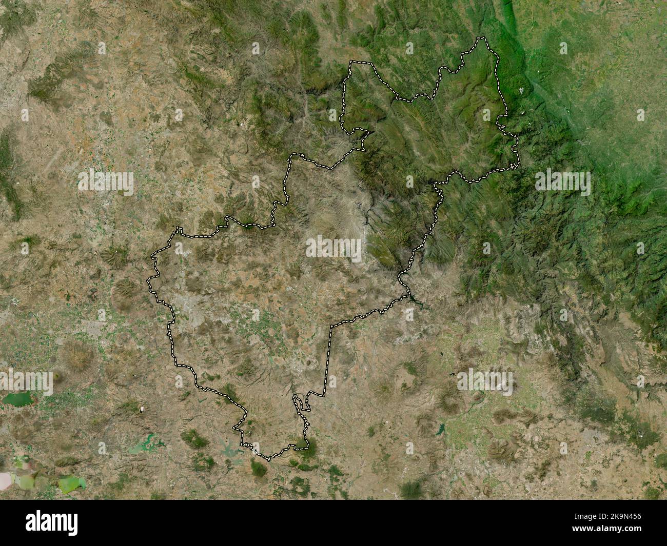Queretaro, state of Mexico. High resolution satellite map Stock Photo ...