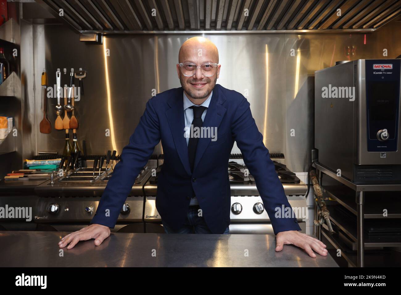 Italian Club Seafood Bar chef Stefano Balsamo, at his new restaurant in ...