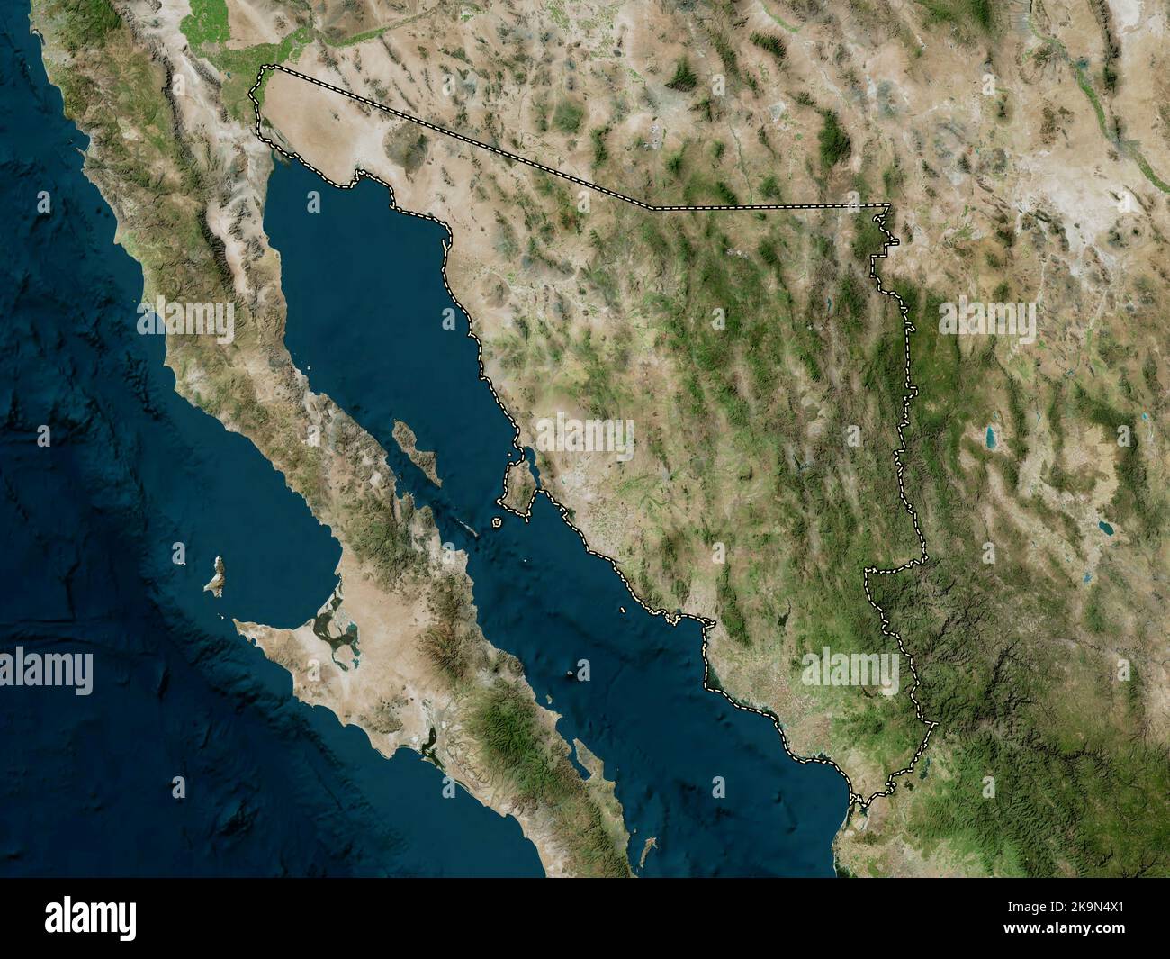 Sonora, state of Mexico. High resolution satellite map Stock Photo - Alamy