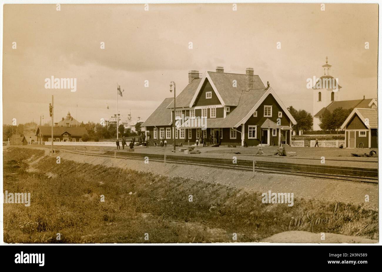 State Railways, SJ, Photo from Zettervalls Sterbhus. Construction of ...