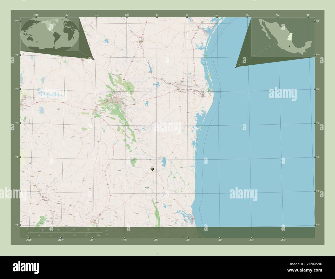 Map of ciudad victoria mexico hi-res stock photography and images - Alamy