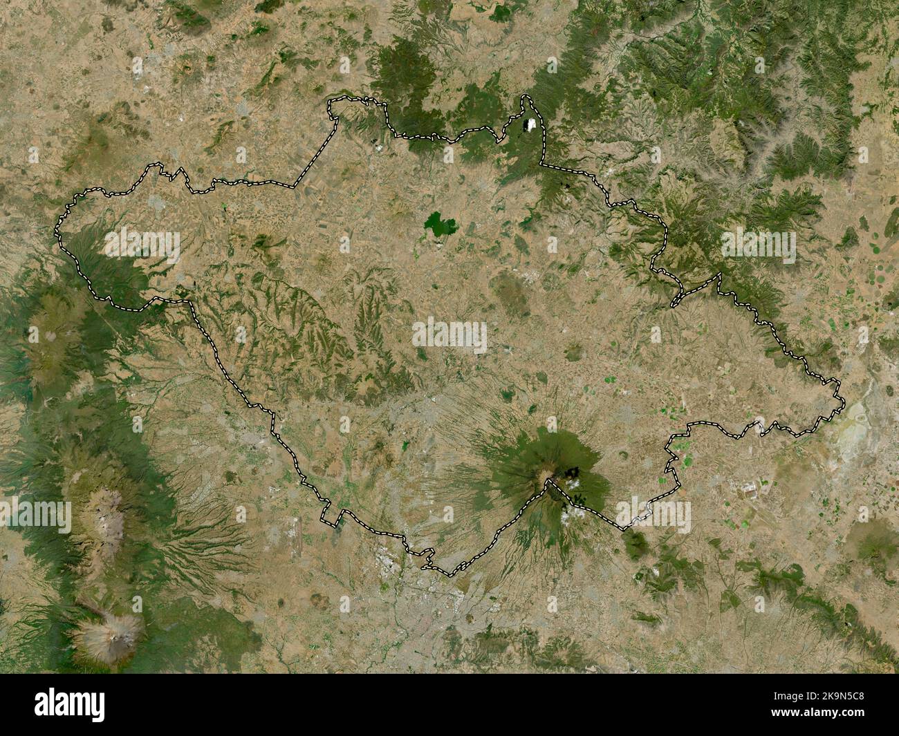 Tlaxcala, state of Mexico. High resolution satellite map Stock Photo ...