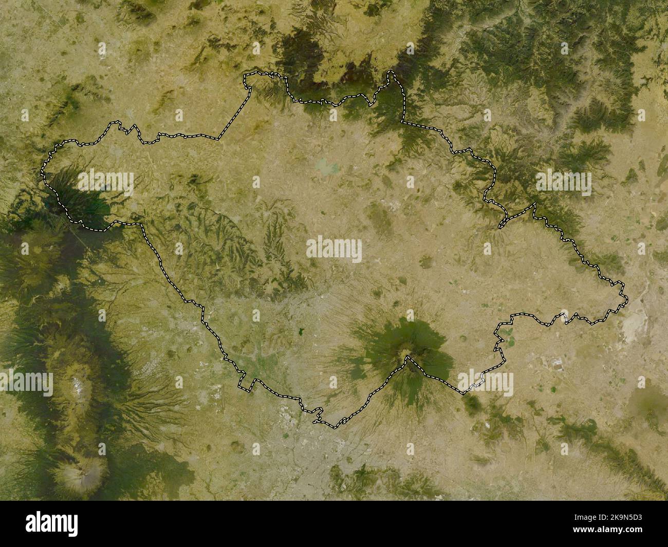 Tlaxcala, state of Mexico. Low resolution satellite map Stock Photo - Alamy