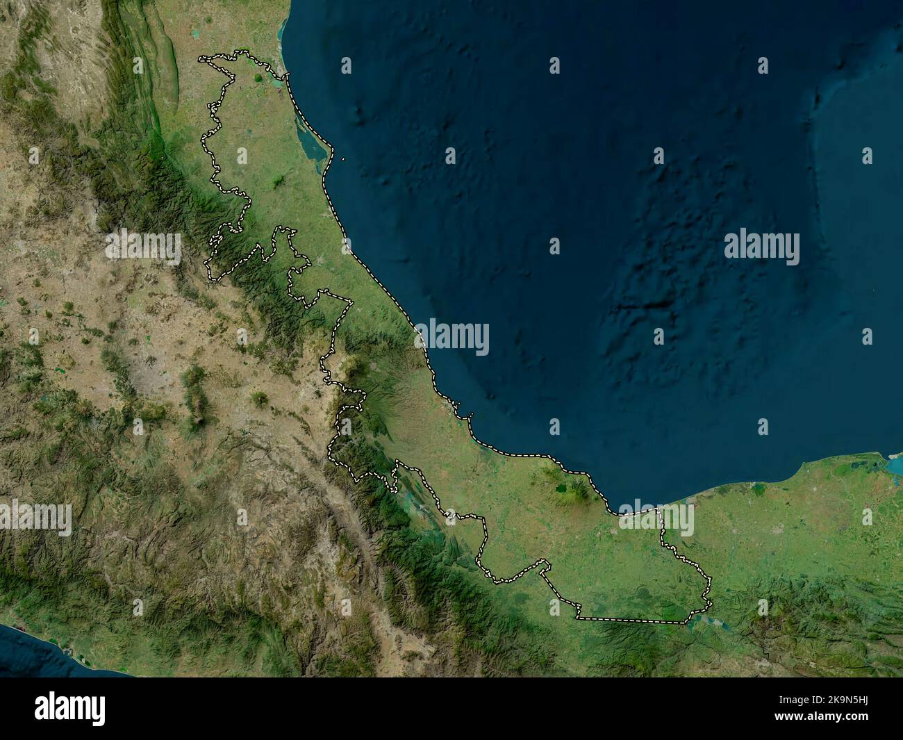 Veracruz, state of Mexico. High resolution satellite map Stock Photo ...