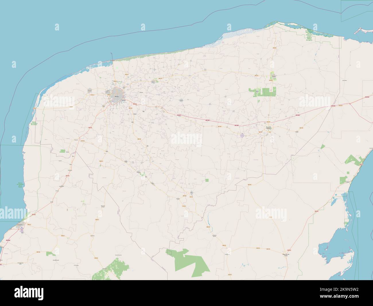Yucatan, state of Mexico. Open Street Map Stock Photo - Alamy