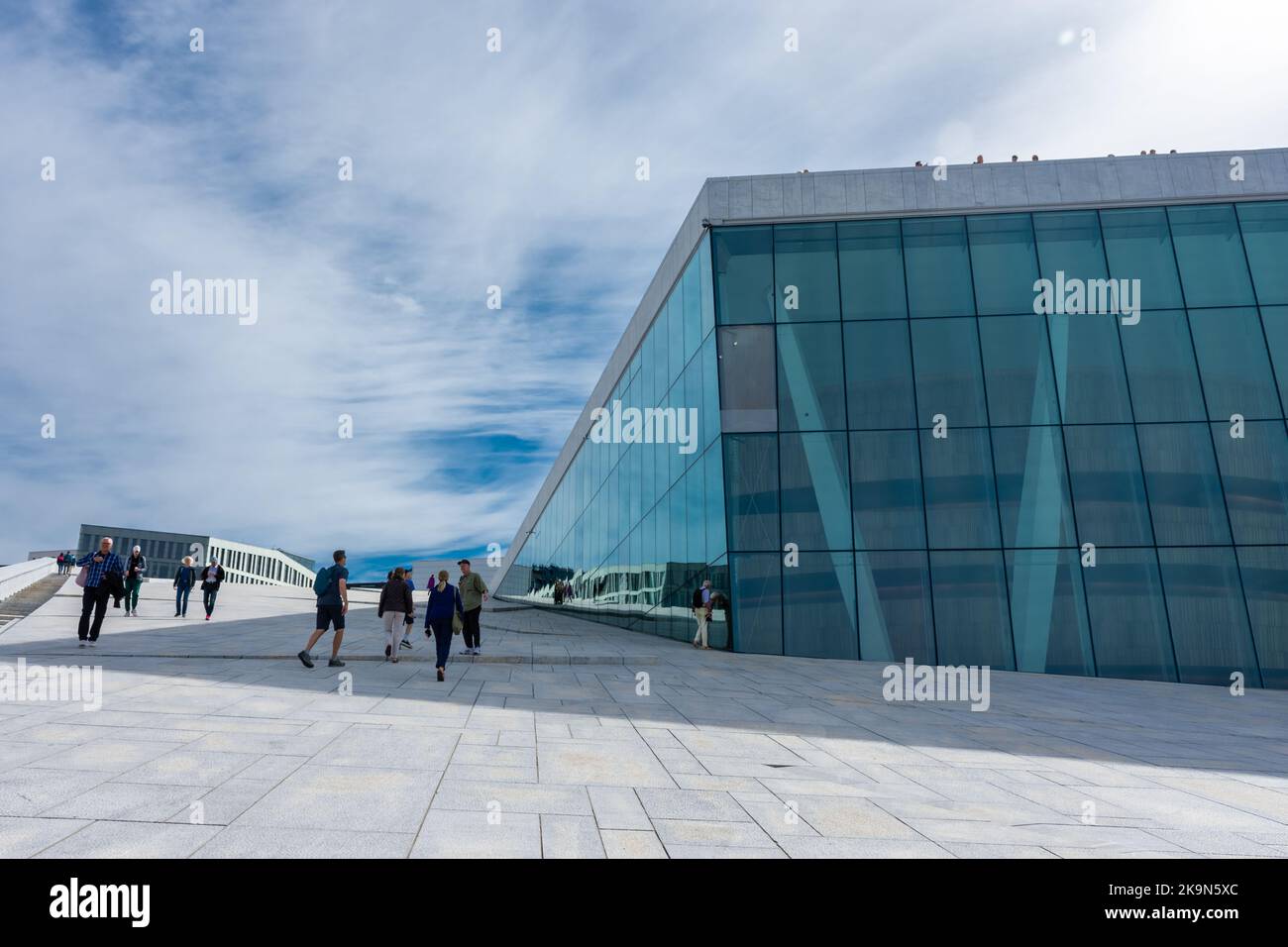 Oslo, Norway, 7 August 2022: The Oslo Opera House, modern theater ...