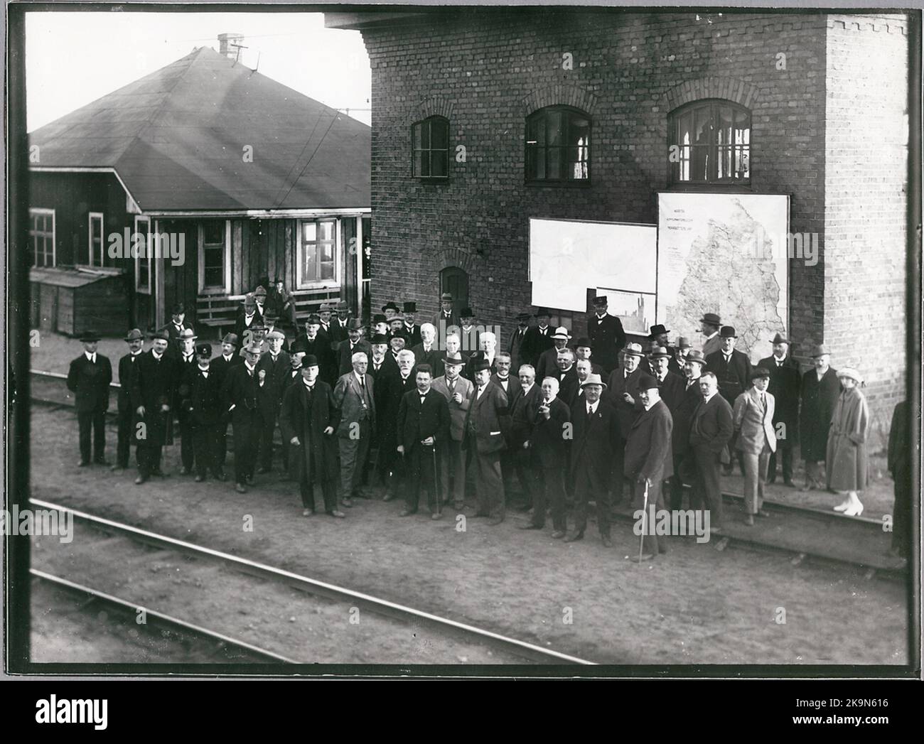 Inauguration of the national border track electrification Stock Photo ...