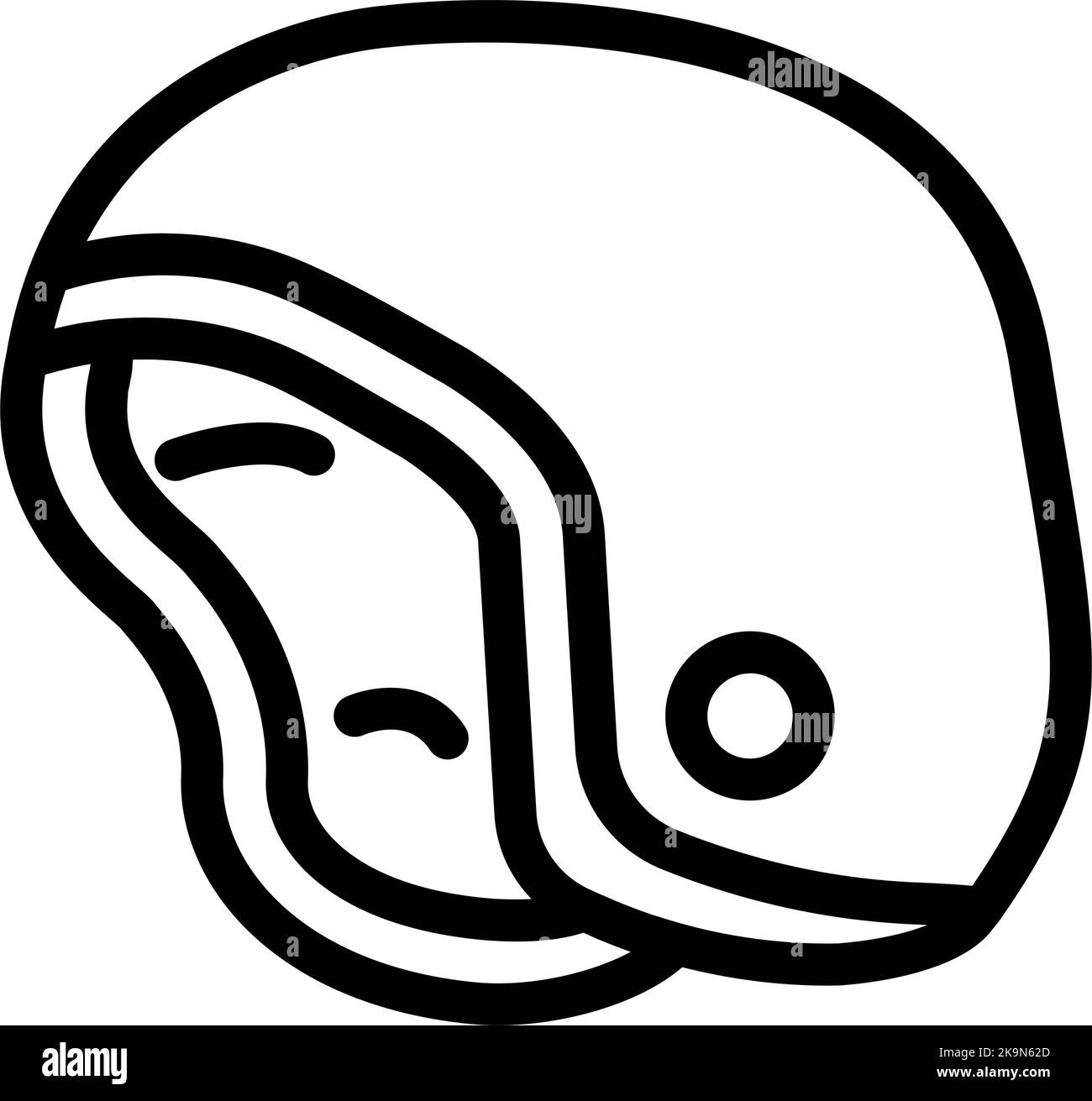 open face helmet motorcycle line icon vector illustration Stock Vector ...